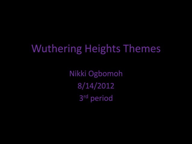 Wuthering heights themes | PPT