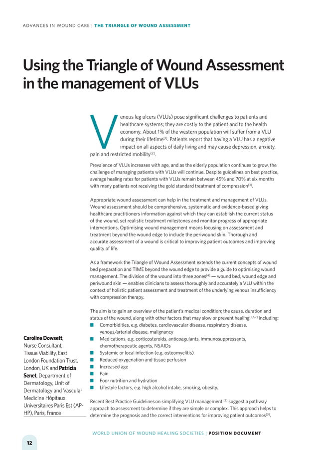 ADVANCES IN WOUND CARE: THE TRIANGLE OF WOUND ASSESSMENT | PDF