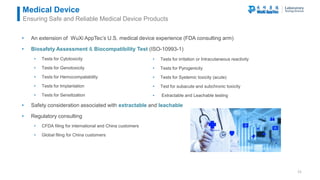 Wu xi apptec lab testing division overview 2016 | PDF