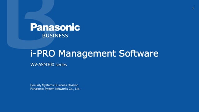WV-ASM300 IP ppt material_release1.00.pptx