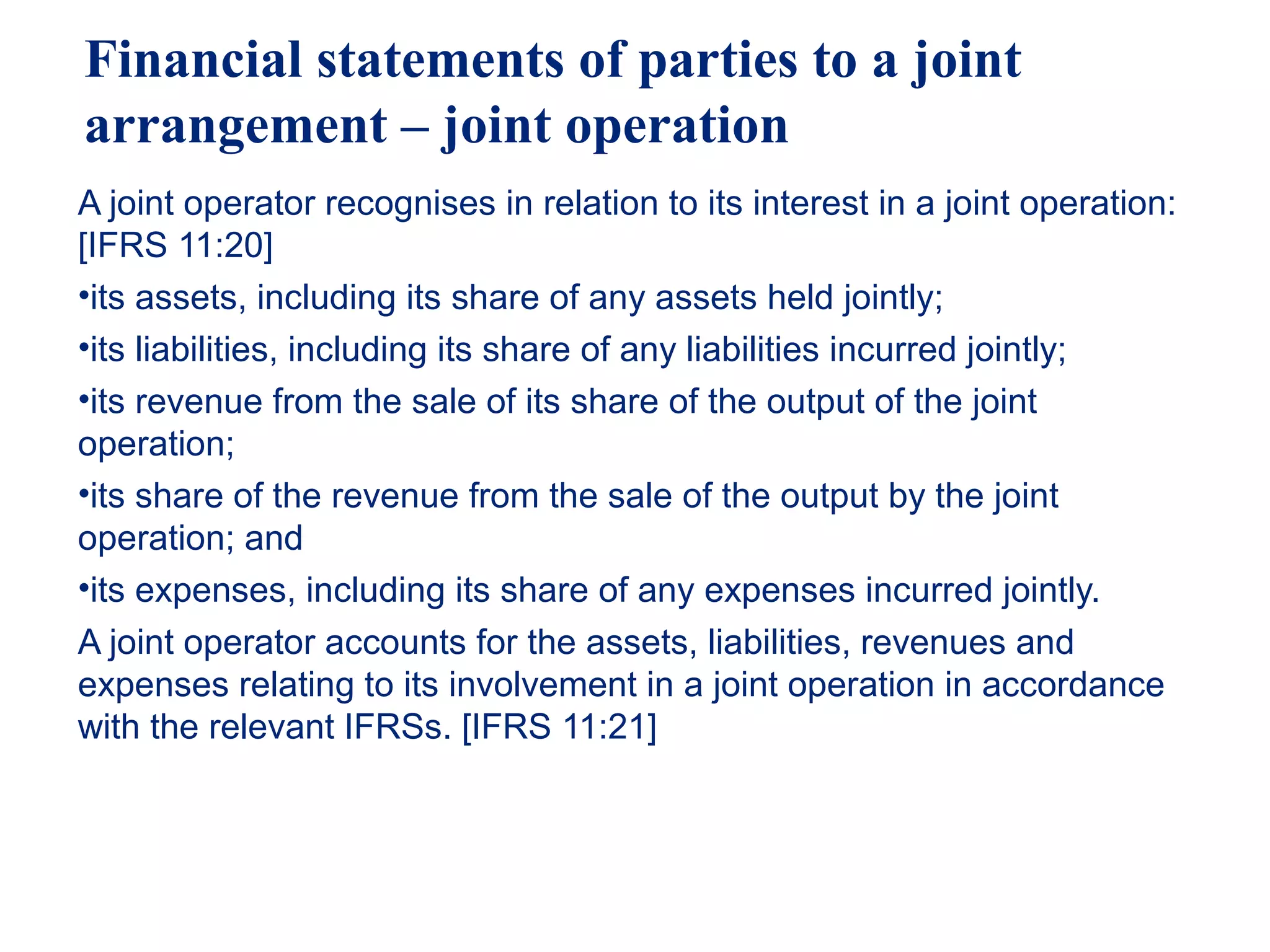 Ifrs 11 joint arrangements | PPT
