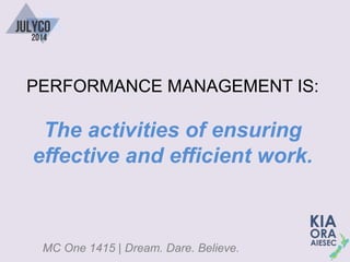 Performance management day 3 | PPT