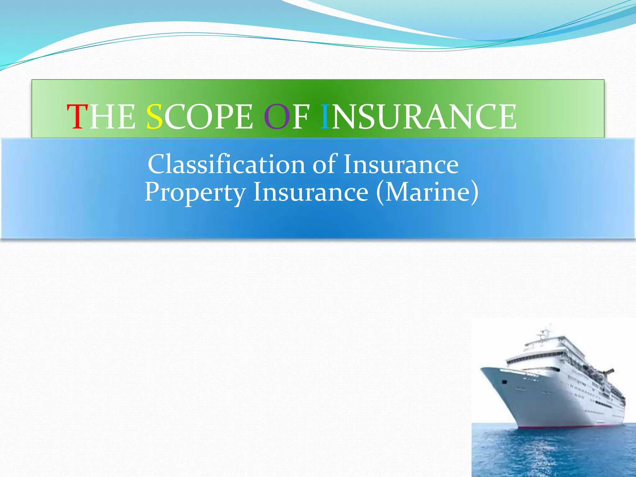 Classification of insurance property insurance (marine) | PPT