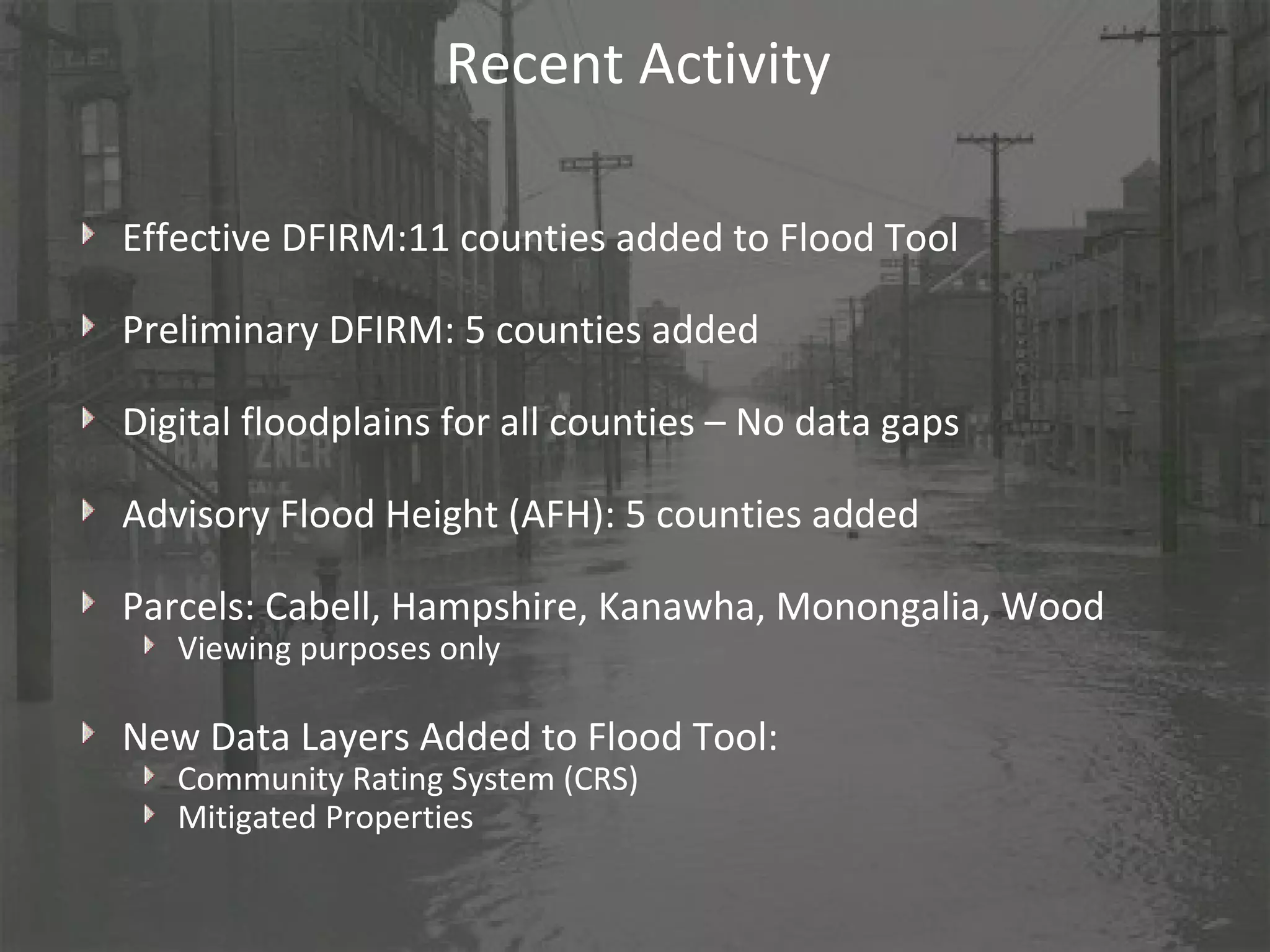 WV Flood Tool (www.mapWV.gov/flood) | PPT