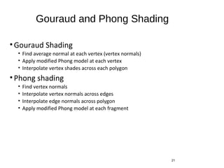 Shading in OpenGL | PPT