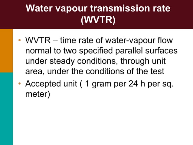 Wvtr and otr | PPTX | Chemistry | Science
