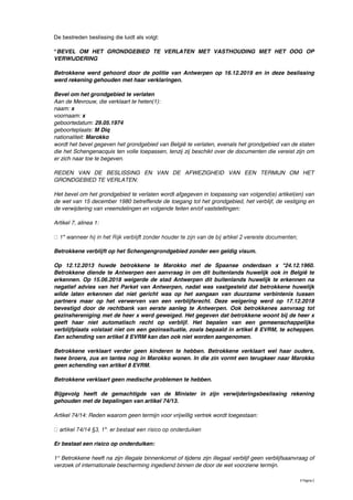 Marokkaanse vrouw wil via schijnhuwelijk verblijf afdwingen | PDF | Law