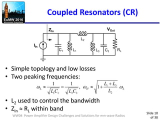 Wideband CMOS Power Amplifiers Design at mm-Wave: Challenges and Case ...