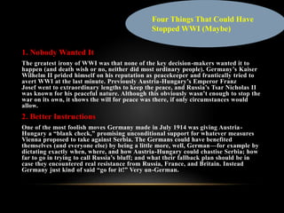 presentation on world war 1st | PPT