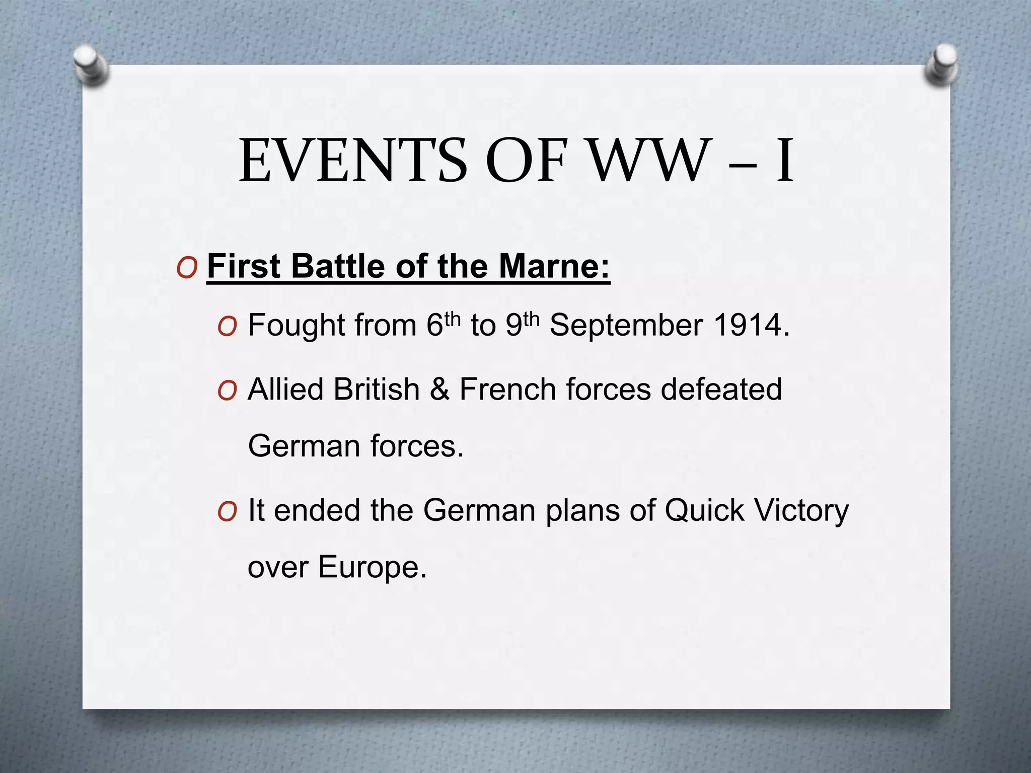 World War 1 | PPT