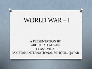 World War 1 | PPT