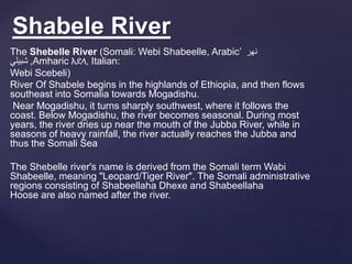 River Systems In Somalia | PPT