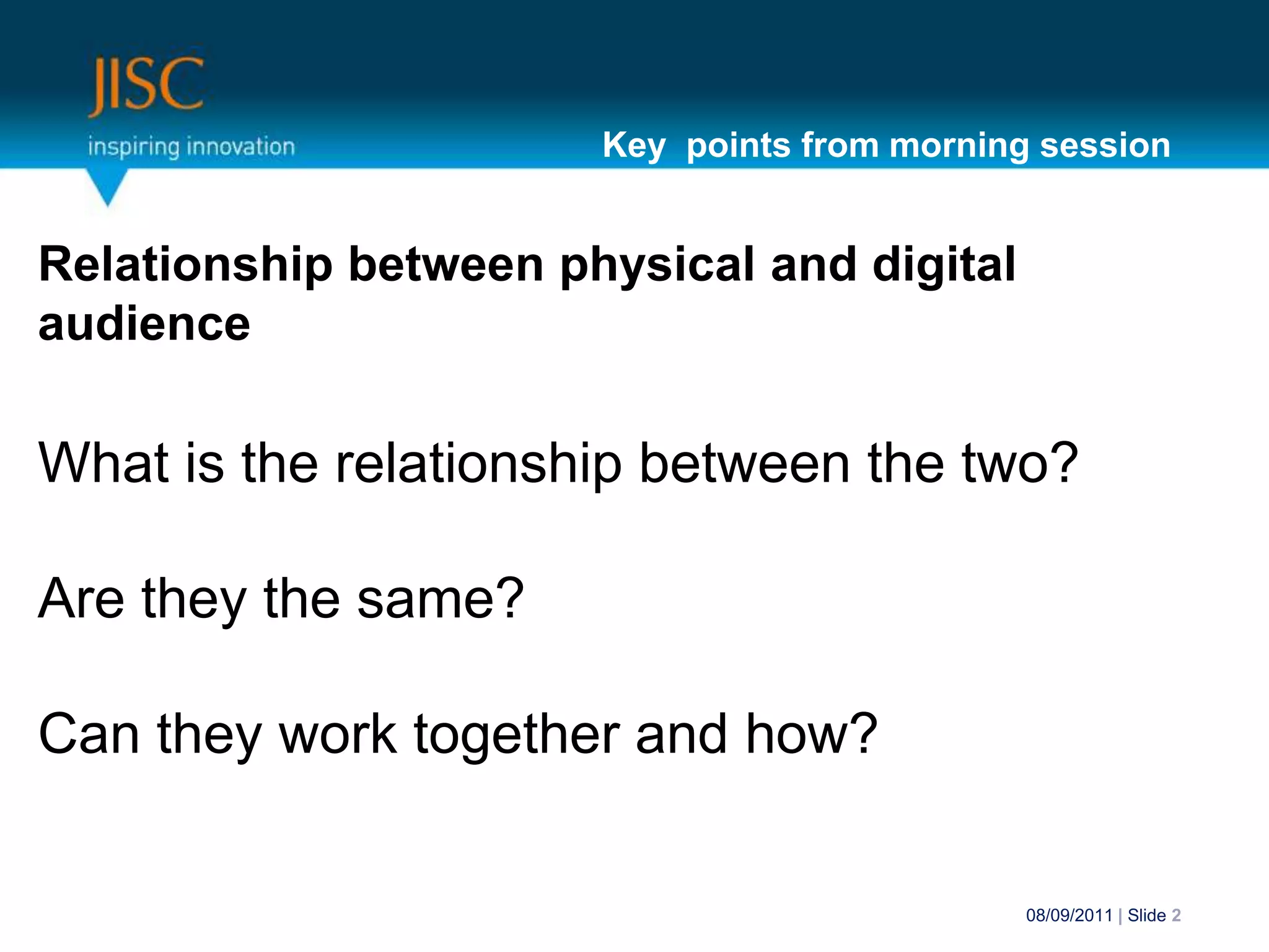 Catherine Grout/ Sarah Fahmy- JISC | PPT