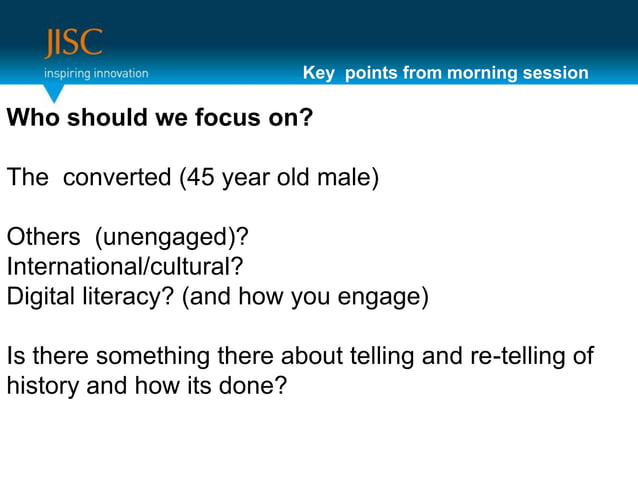 Catherine Grout/ Sarah Fahmy- JISC | PPT