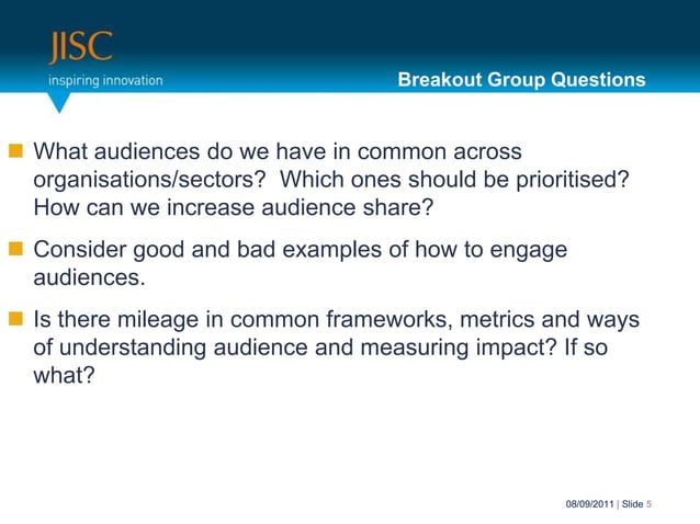 Catherine Grout/ Sarah Fahmy- JISC | PPT