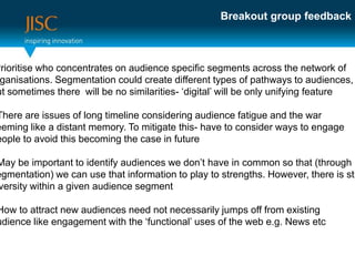 Catherine Grout/ Sarah Fahmy- JISC | PPT