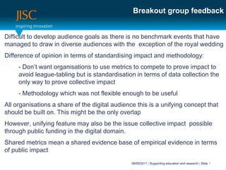 Catherine Grout/ Sarah Fahmy- JISC | PPT