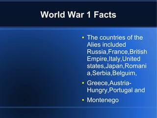 Ww1 by danny | PPT