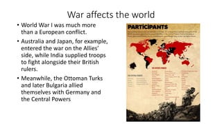 ww1 global conflict, a simple presentation on the state of affairs | PPT