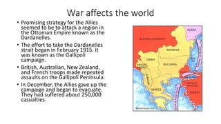 ww1 global conflict, a simple presentation on the state of affairs | PPT
