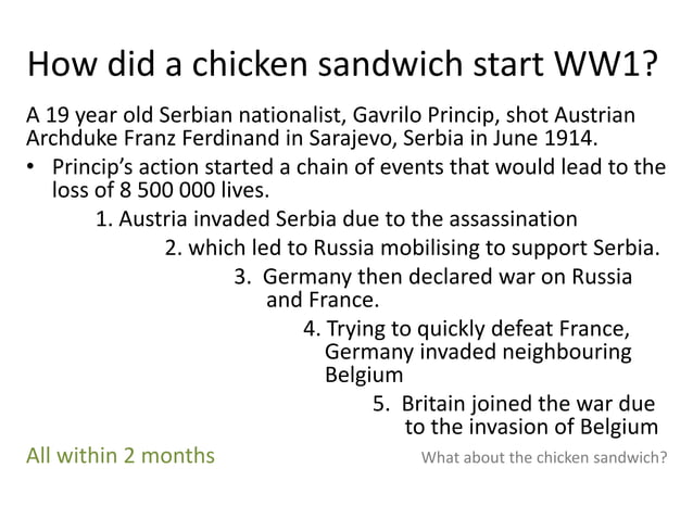 Ww1 overview why did ww1 begin | PPTX