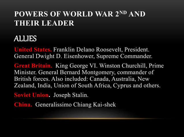 Presentation on World war 2nd | PPT