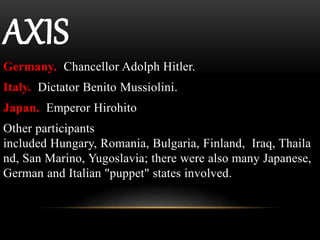 Presentation on World war 2nd | PPTX | Death, Injury, or Military ...