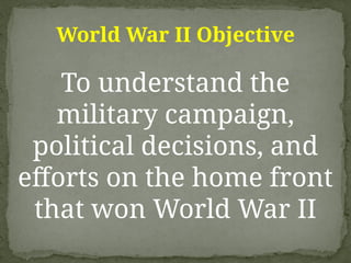 The United States in World War II 1940- 1945 | PPTX