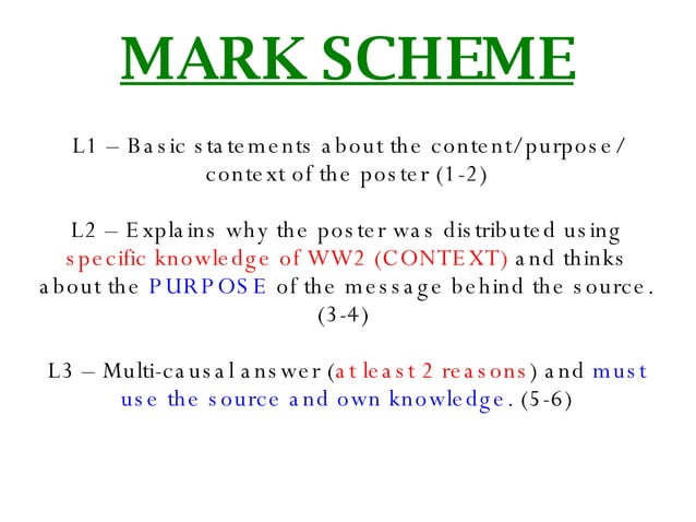 WW2 exam question Paper 1 | PPT