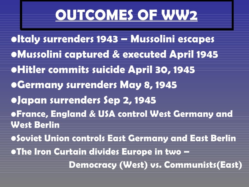 List Of Effects Of Ww2 at Maria Couch blog