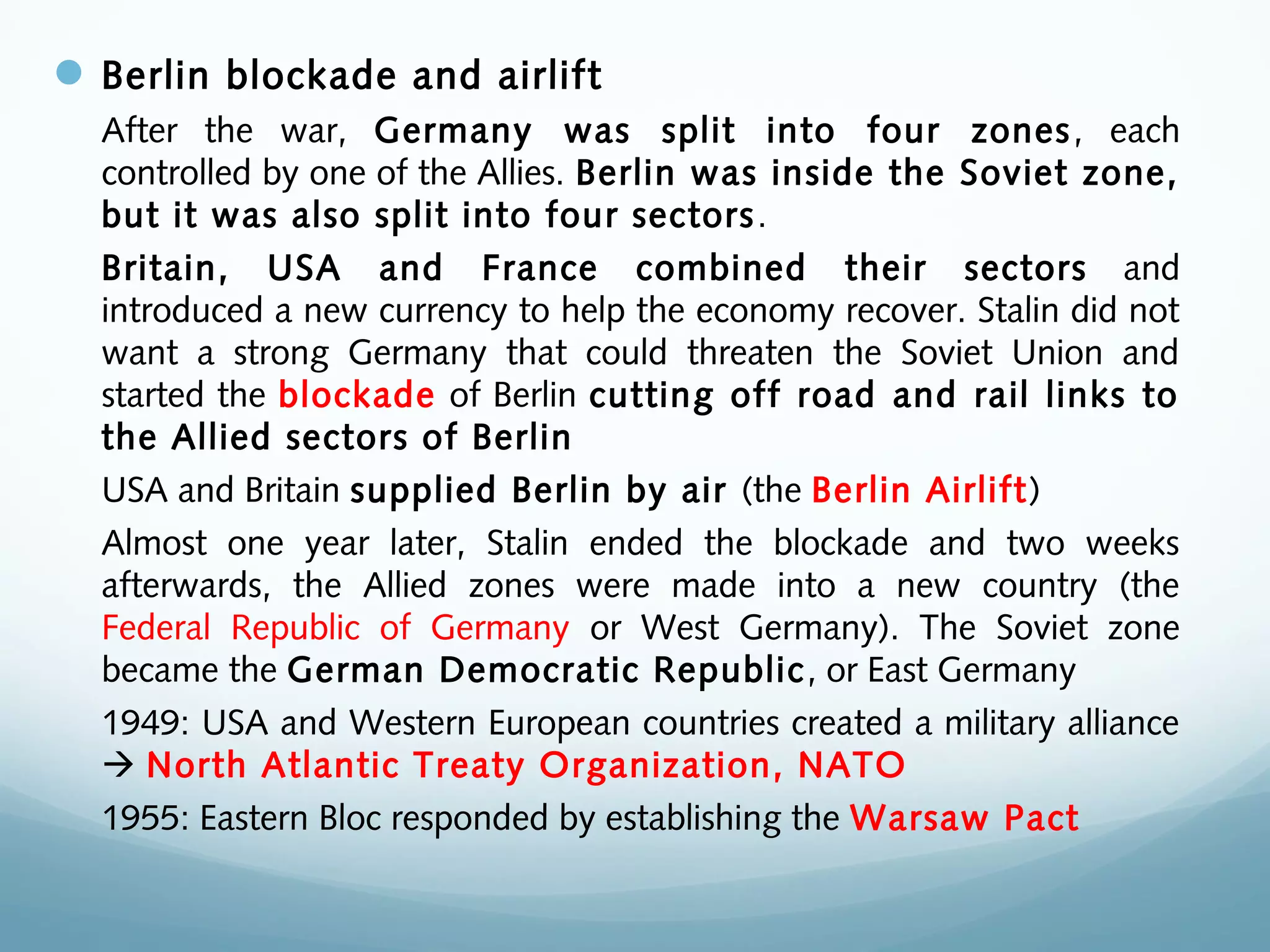 Second World War, Cold War and decolonisation | PPT