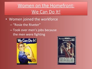 WW2 Efforts at Home | PPT