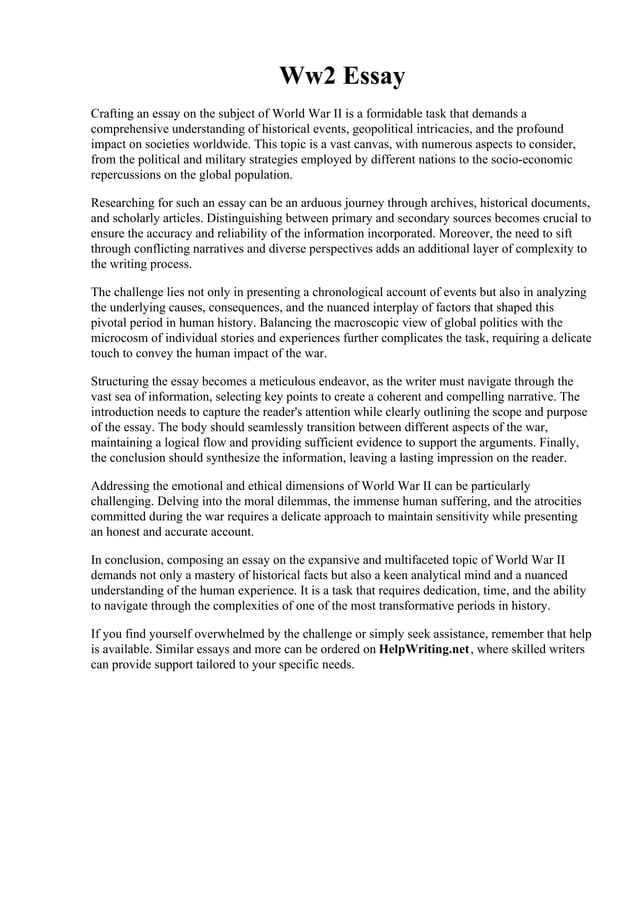 Ww2 Essay | PDF