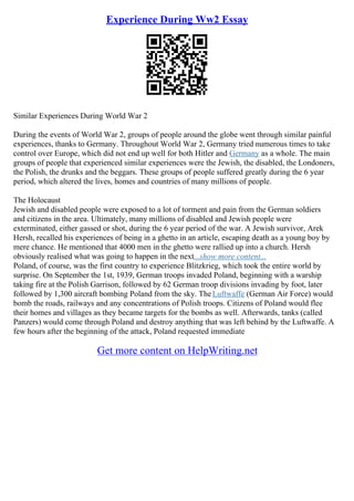 Ww2 Essay Topics | PDF