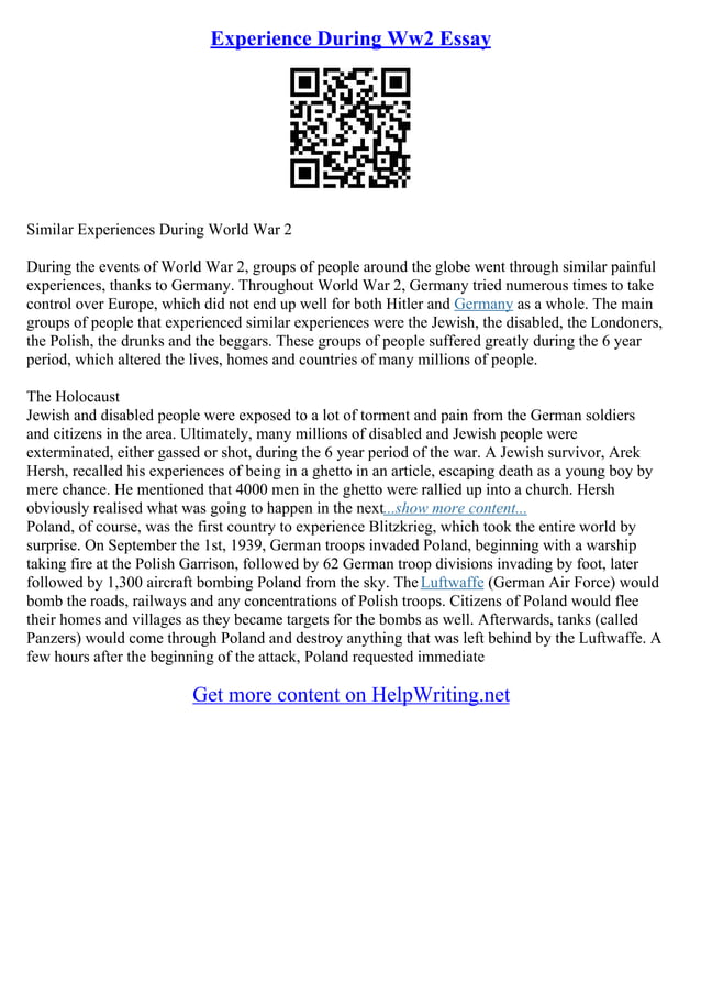 Ww2 Essay Topics | PDF