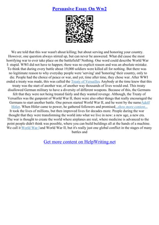 Ww2 Essay Topics | PDF