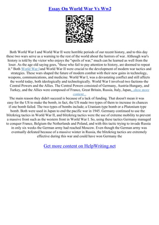 Ww2 Essay Topics | PDF