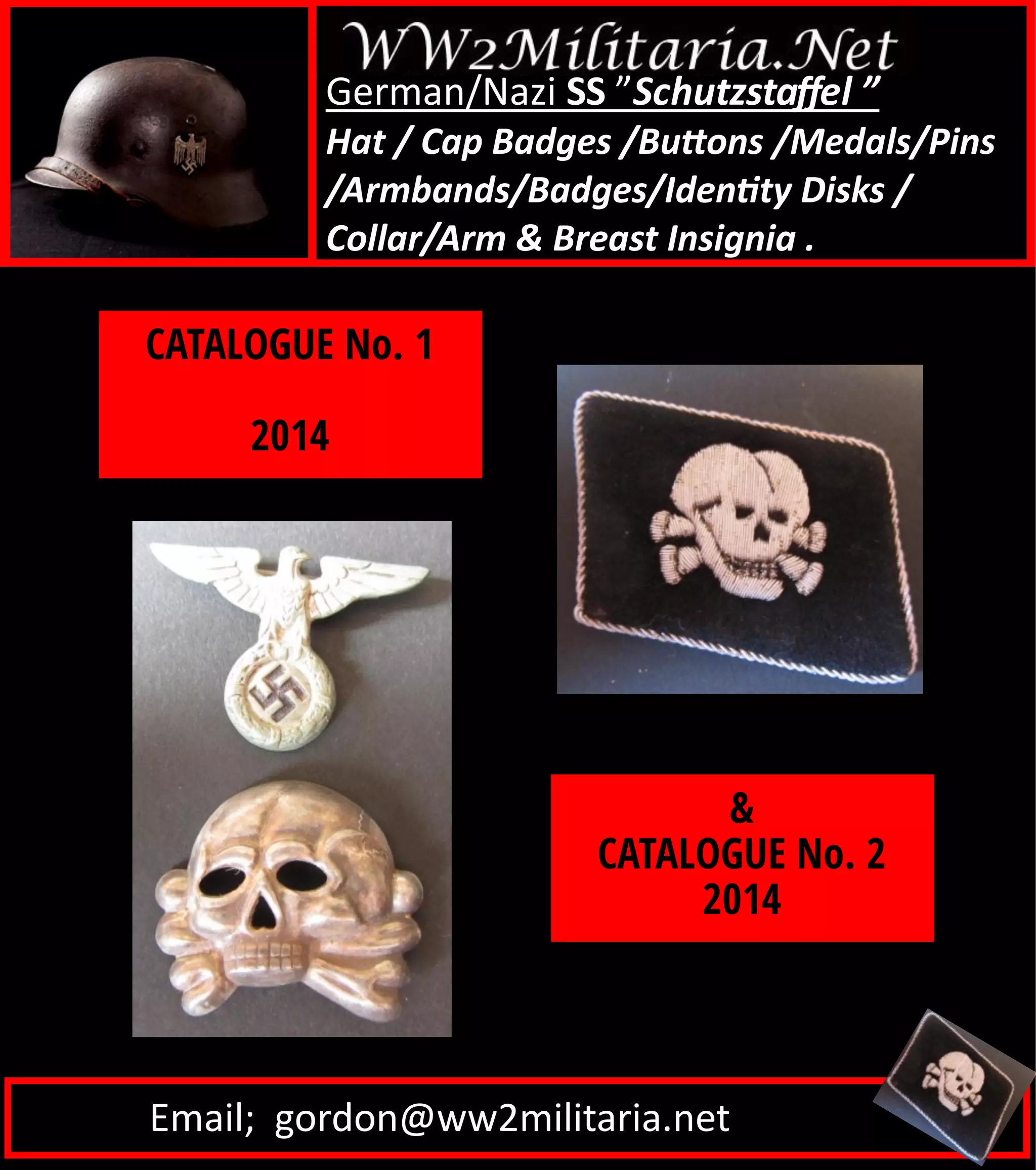ww2militaria.net | SS Insignia | SS Collar Patch | SS Hat Insignia | PDF