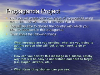 Tricks and Tips to Create Propaganda | PPT