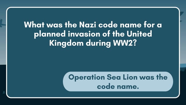 WW2 Trivia Quiz : Can You Answer These 30 Difficult WW2 Trivia ...