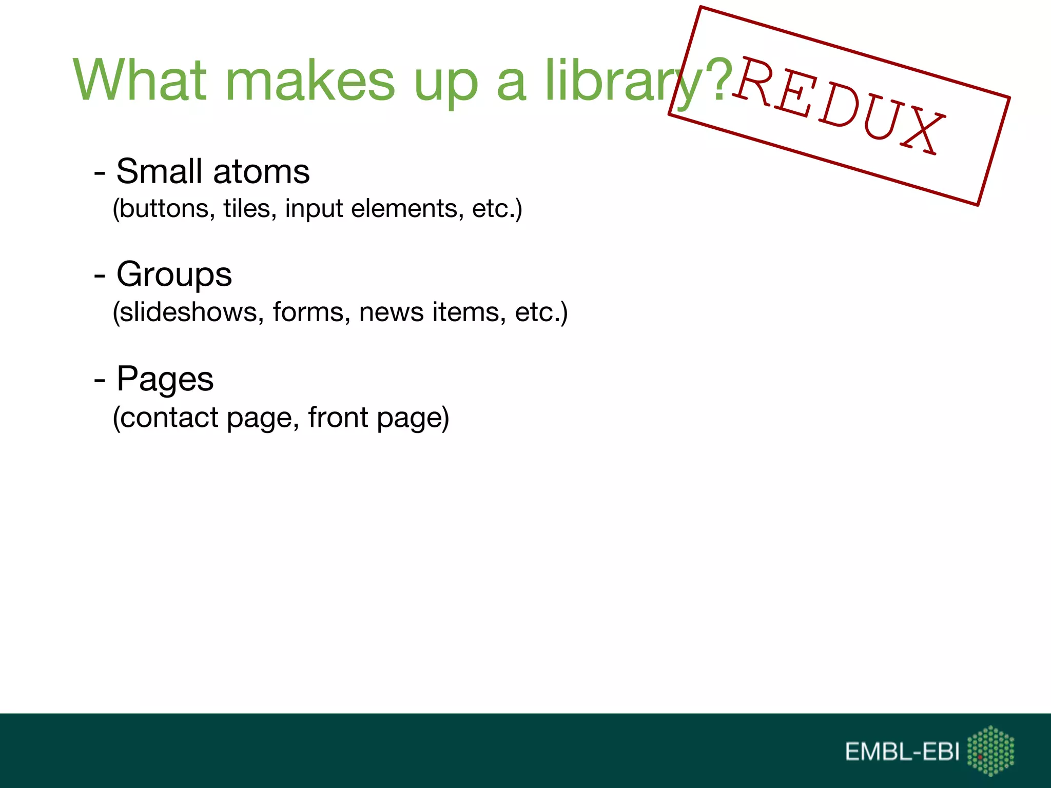 EBI Pattern libraries overview | PPT