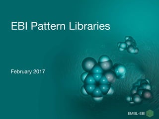 EBI Pattern libraries overview | PPT