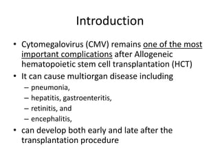 Cmv infection in hct patients | PPTX