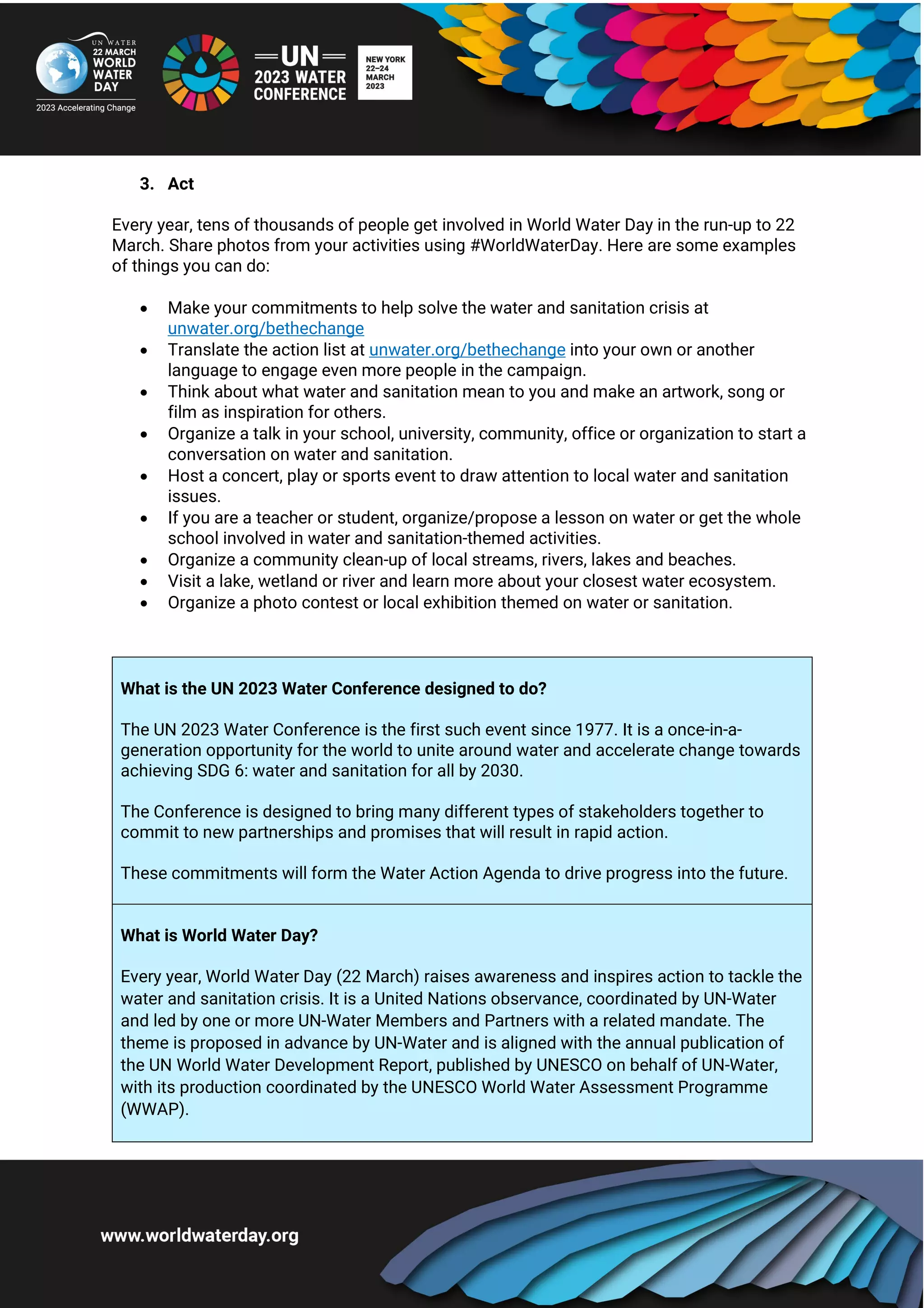 World Water Day 2023 - Campaign | PDF