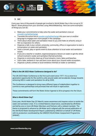 World Water Day 2023 - Campaign | PDF