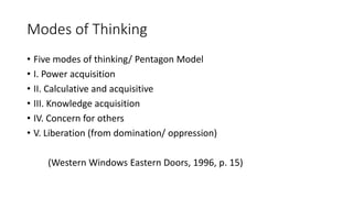 Western Windows Eastern Doors: A New Paradigm of Knowledge Creation | PPTX