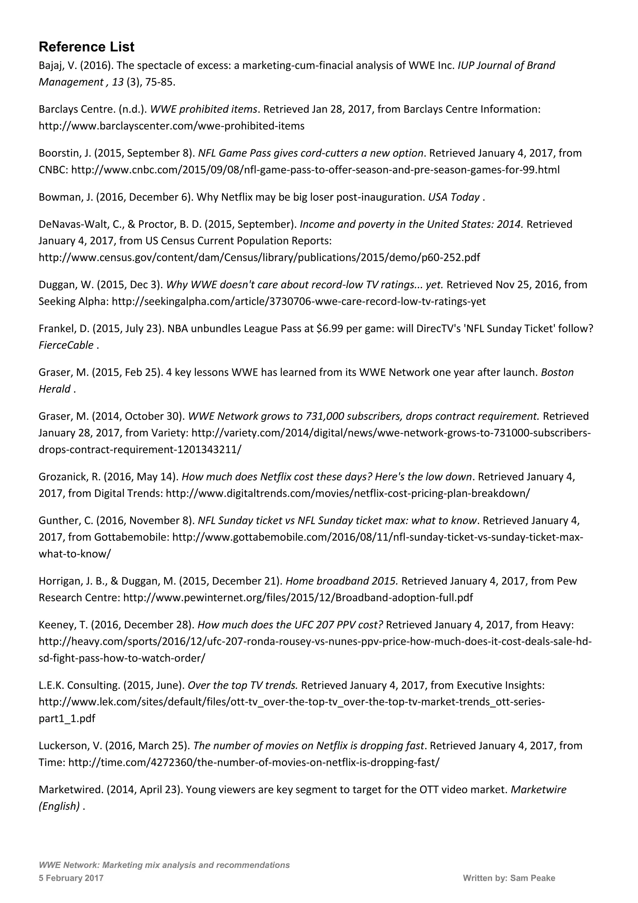 WWE Network Marketing Mix | PDF