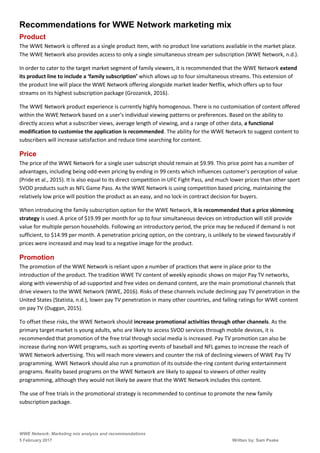 WWE Network Marketing Mix | PDF
