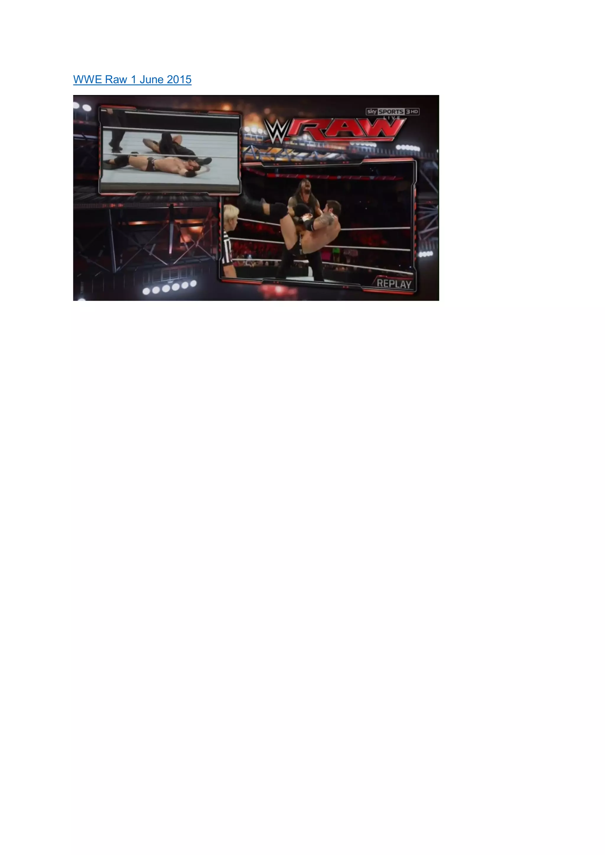 WWE RAW | PDF