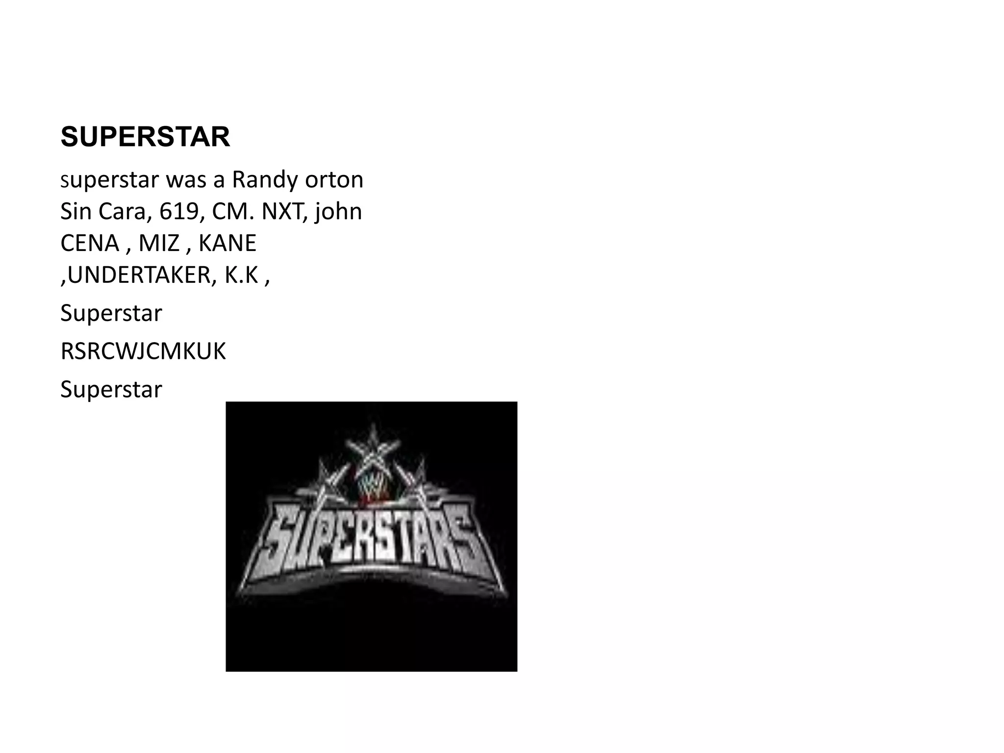 Wwe superstar slideshow | PPSX